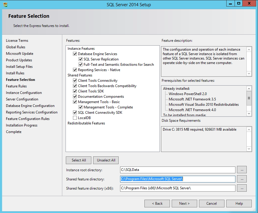 Instalación SQL Server 2014 Express